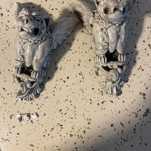 Gargoyle Wall Hangings Set of Two 2 Small Hanging Gargoyles Renaissance ...