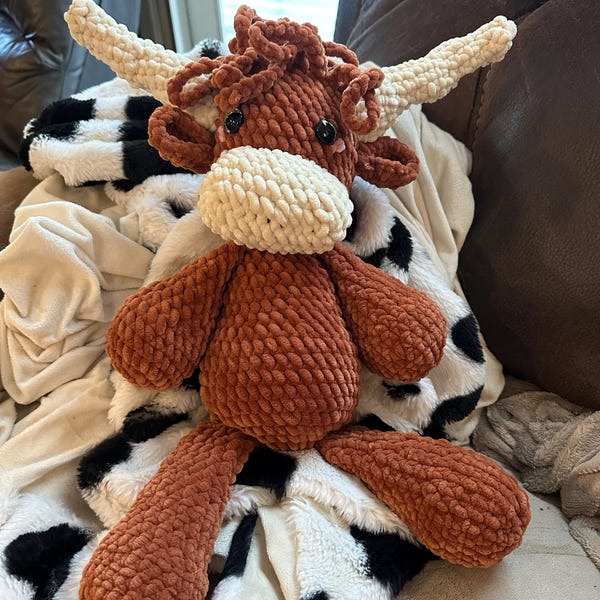 Crochet 3 in 1 Cow, Highland Cow, Longhorn Pattern - Etsy