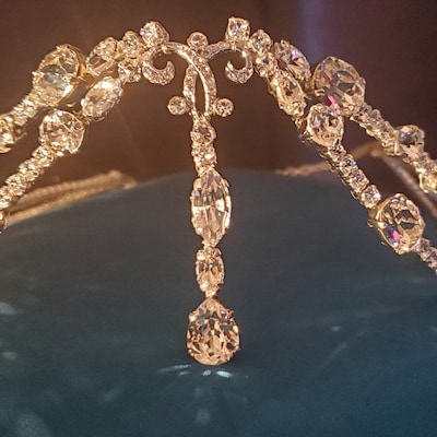 Rose Gold Gold Bridal Forehead Band Bridal Headband - Etsy