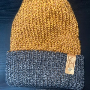 Men's Reversible Knit Beanie double Layer Hat, Fall or Winter Knitwear, Gift for Him, Winter Hat ...