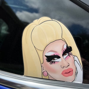 Juno Birch Car Peeker Sticker, English Alien Drag Queen Weatherproof ...
