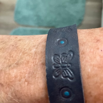 Hand Tooled Leather Earrings, Mandala Design, Hand Dyed and Then Hand ...