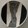 Uniquely Designed Latge Handmade Sgraffito Ceramic Platter Sgraffito ...