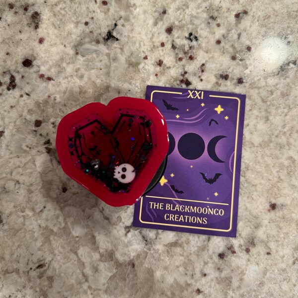 Coffin Heart Popsocket™, Coffin Shaker Phone Grip, Neon Colors Popgrip ...