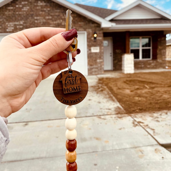 Personalized New Home Key Chain/welcome Home Keychain/our First Home ...