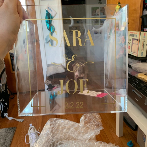 Personalized Wedding Card Box | Personalized Raised Text Card Box | 3D ...