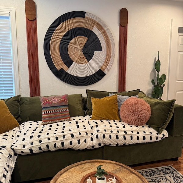 Circle Wall Hanging, Scandinavian Decor, Geometric Art, Circle Wall ...