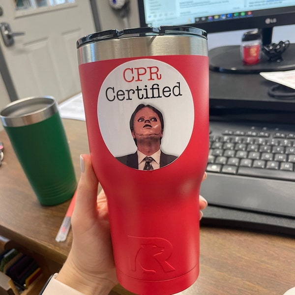 CPR Certified Sticker | Hydro Flask Decal | Funny Vinyl Sticker ...