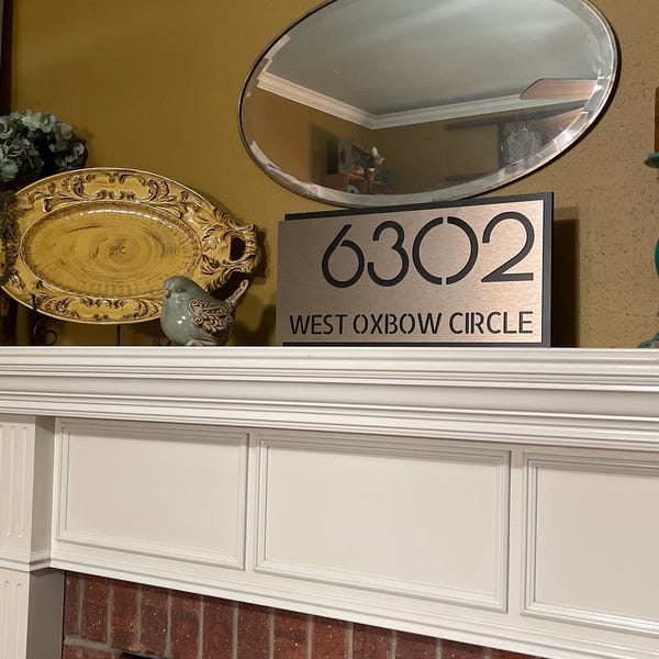 Personalized Modern House Number Plaque, Aluminum Address Sign - Etsy