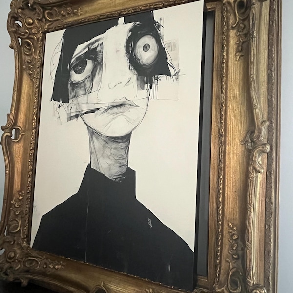 Drippy Girls No.1 Canvas Wall Art Surreal Art Beautiful Art Unique ...