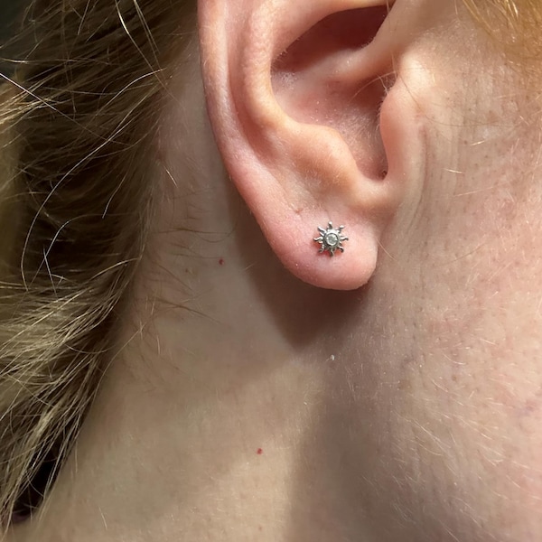 18G Hummingbird Cartilage Hoop Earring • Upper Helix Earring • Lower ...