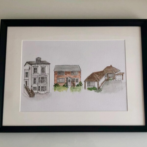 Durham City Art, ‘durham Stacked’, County Durham, Watercolour Print ...