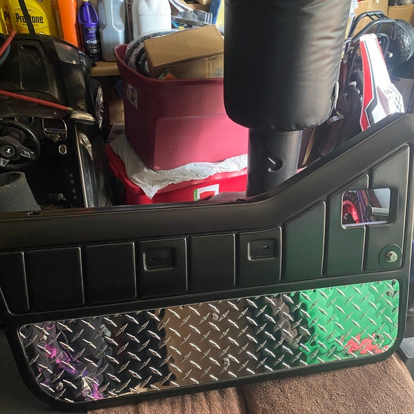 Fits Jeep YJ Wrangler Aluminum Diamond Plate Interior Half Door Covers ...