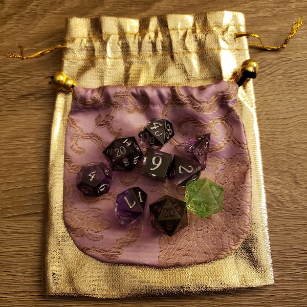 Malignant Midnight - Sharp Dnd Dice - Clear - Handmade Resin Dice Set ...