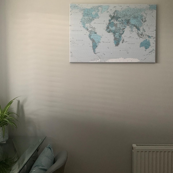 World Map High Resolution Detailed Wall Art , Wall Hangins ,home Decor ...