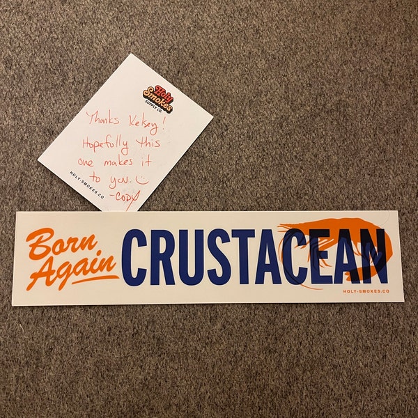 Born Again Crustacean Bumper Sticker - Etsy