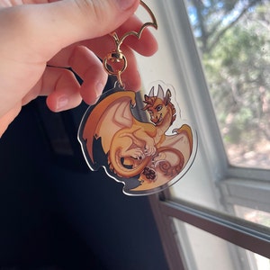 Starflight Wings of Fire Wof Double Sided Acrylic Charm Keychain Dragon ...