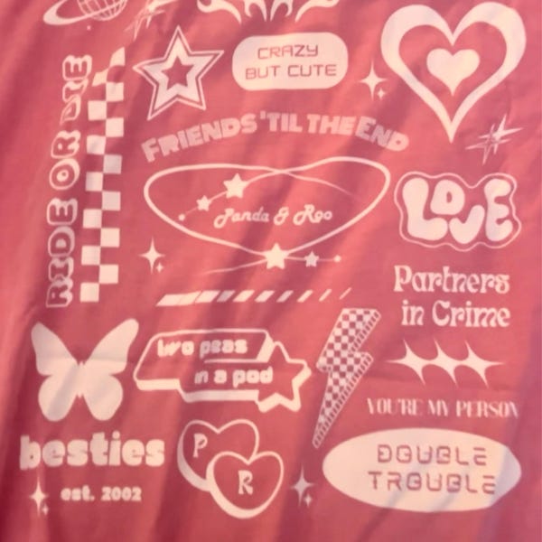 Custom Best Friend Matching Shirt, Personalized BFF Shirts With Cute ...