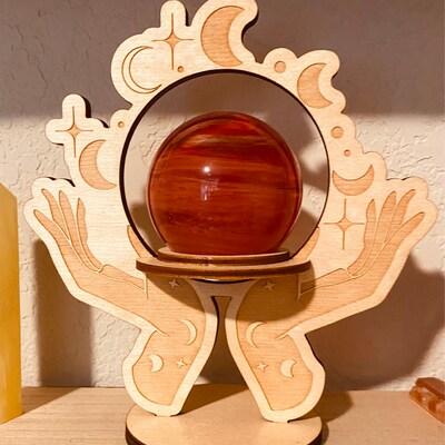 Large Celestial Moon Sphere Stands, Moon Sphere Holder Display Stand ...