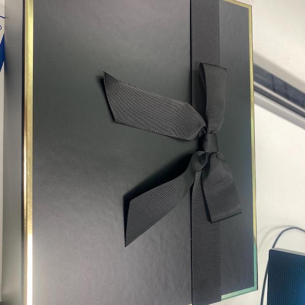 Extra Large Navy Blue Gift Box With Ribbon Large Navy Gift Box Big Gift ...