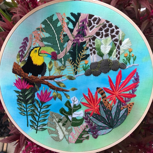 The Jungle Instagram STITCHALONG Embroidery Pattern. Plants Digital ...