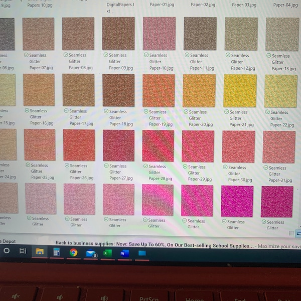 100 Seamless Glitter Digital Papers 12x12" 300 Dpi Planner Paper ...