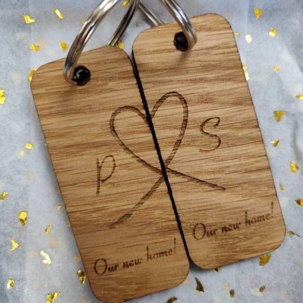 Personalised Keyring, Housewarming Gift, Wooden Keychain, Hotel ...