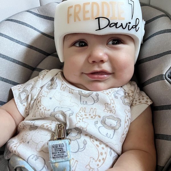 Cranial Band Decals, Baby Helmet Stickers Decals Neutral Lightning ...