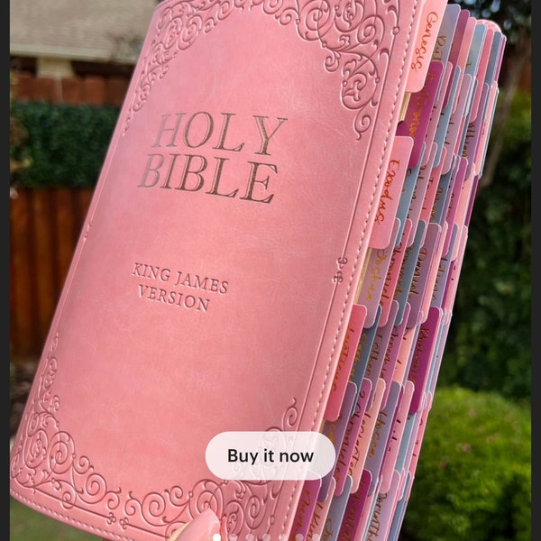 Pink KJV Bible Giant Print Bible With Ombre Tabs - Etsy