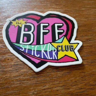 BFF Sticker Club Logo Vinyl Sticker Cute Sticker Waterbottle Sticker ...