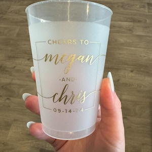 Circle Names Plastic Cups, Custom Plastic Stadium Cups, Personalized ...