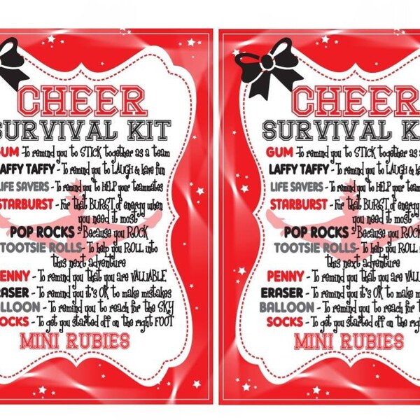 Cheerleading Survival Kits, Cheer Comp Kit, Cheer Camp Kit, Cheer Gifts ...