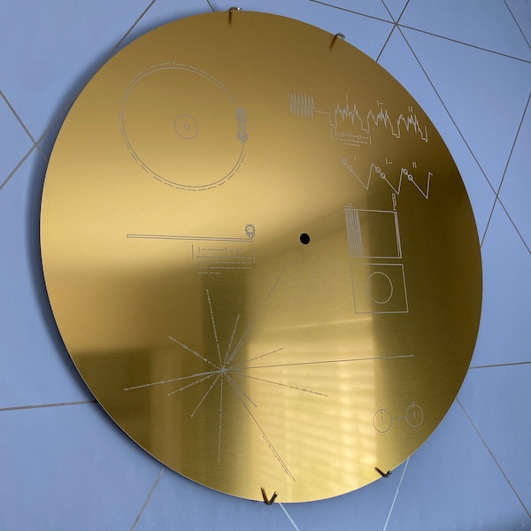 Full Size Metal Replica of NASA Voyager Golden Record Cover, Laser ...