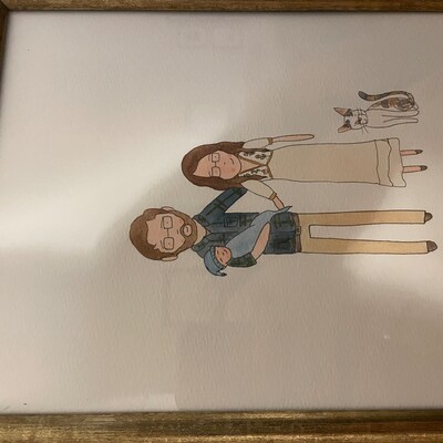 WATERCOLOR BLUEY Style House Portrait Bluey Disney - Etsy