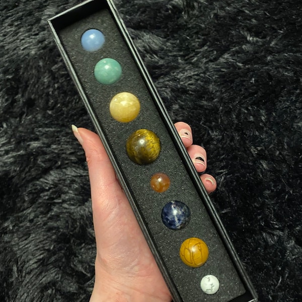 Eight Planets of the Solar System, Crystal Agate / Jade / Quartz ...