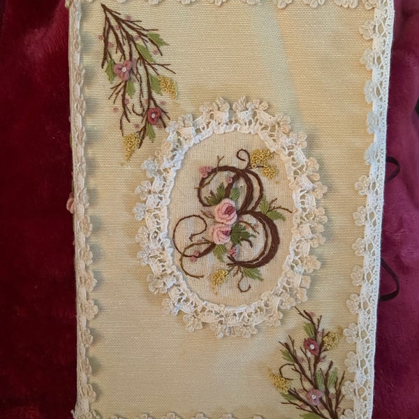 Handmade Book Sleeve , Embroidered Book Sleeve , Floral Book Cover,book ...