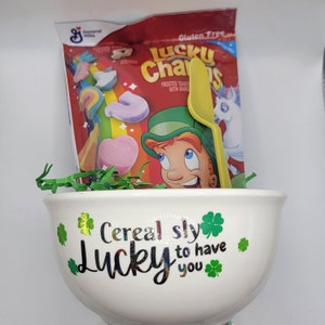 Cereal-sly Lucky to Have You Cereal Bowl. Kids St. Patricks | Etsy