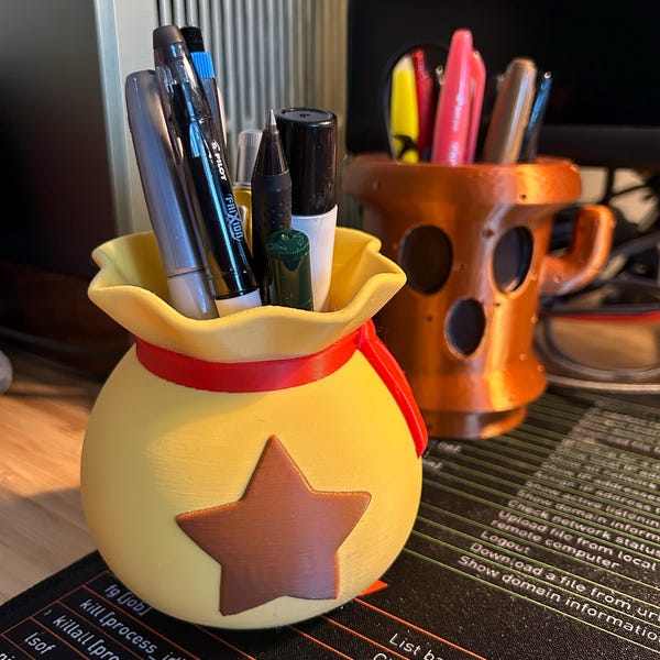 Bell Bag Plant Pot and Pen Holder Animal Crossing New Horizons Flower ...