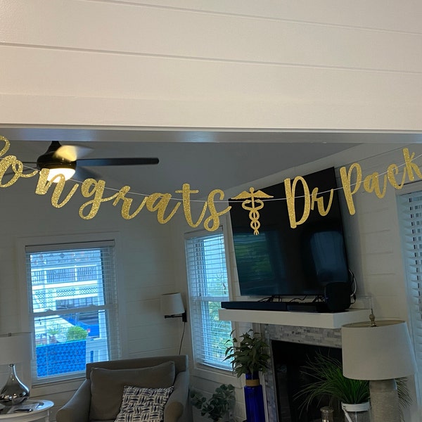 Personalized Medical School Graduation Banner, Med School Graduation ...
