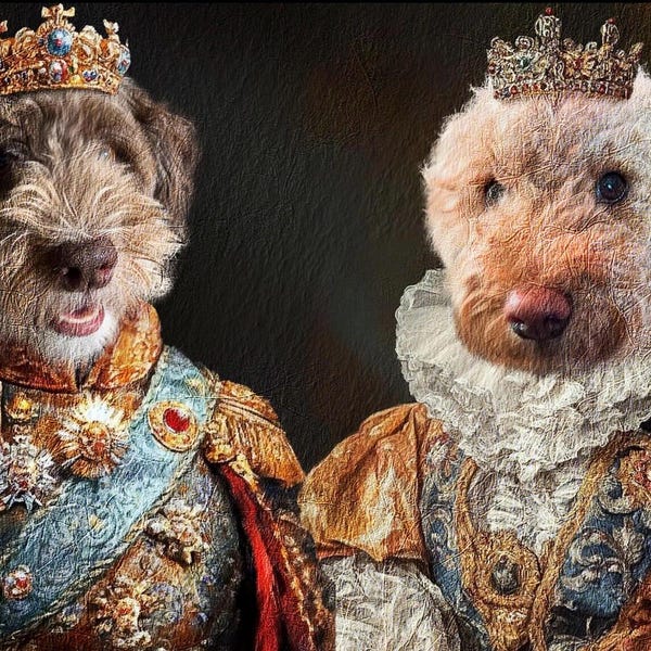 Custom Royal Cat Princess Portrait From Photo, Royal Pet Portrait ...