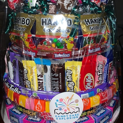 Birthday Surprise Candy Cake Large - Etsy
