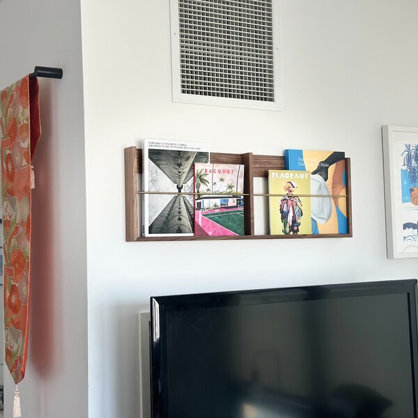 Wall Luxury Modern Rack, Long Wall-mounted Wooden Entryway Rack, Living ...