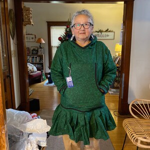 Green With Native Head Trim Women Kuspuk Alaska Kuspuks Adult - Etsy