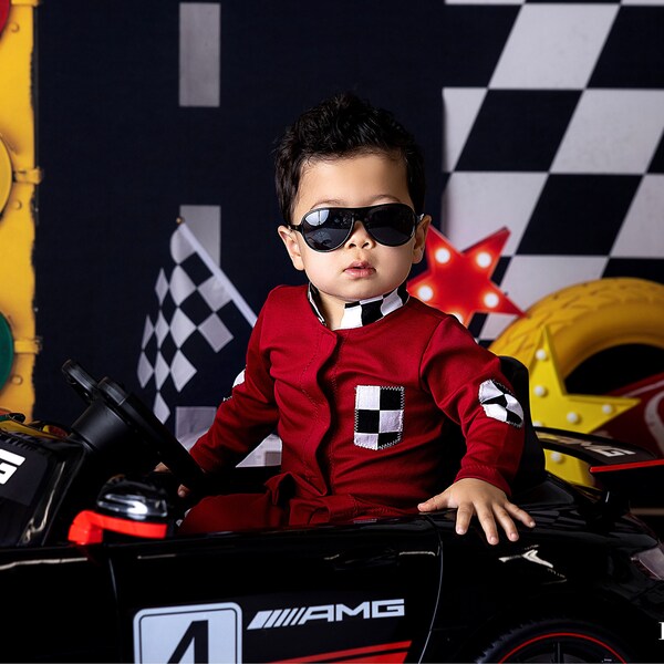 Red Race Car Driver Outfit, Race Car Themed Photo Props, Baby Race Car ...