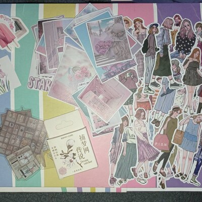 Pastel Pink and Turquoise Blue Sticker Collection for - Etsy UK