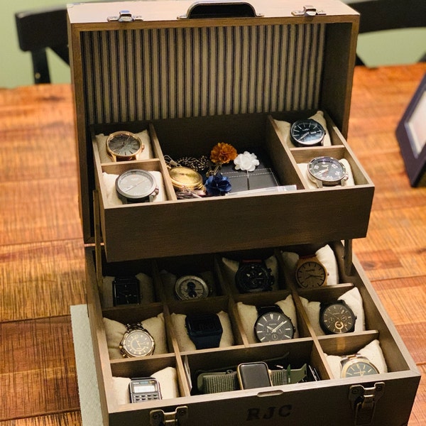 Watch Box - 20 Compartment - 12 Compartment - Chest - Watch Collector ...