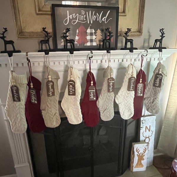 Personalized Christmas Stocking Tags HIGH QUALITY Christmas Stocking ...