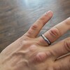 Couples Custom Engraved Pipe Cut Tungsten Fingerprint Rings His and Hers Matching Wedding Bands ...