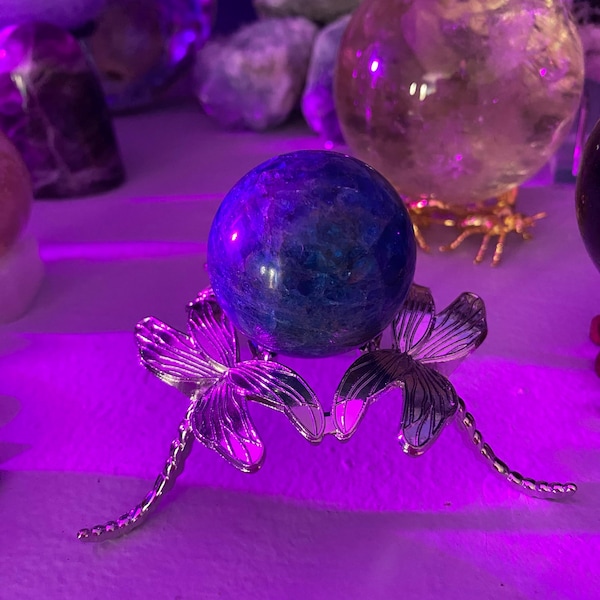 Beautiful Phoenix Crystal Sphere Display | Bird Crystal Ball Holder ...
