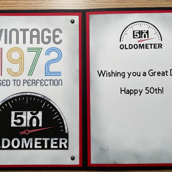 50 Oldometer 50th Birthday Digital Download - 50th Birthday Gifts for ...
